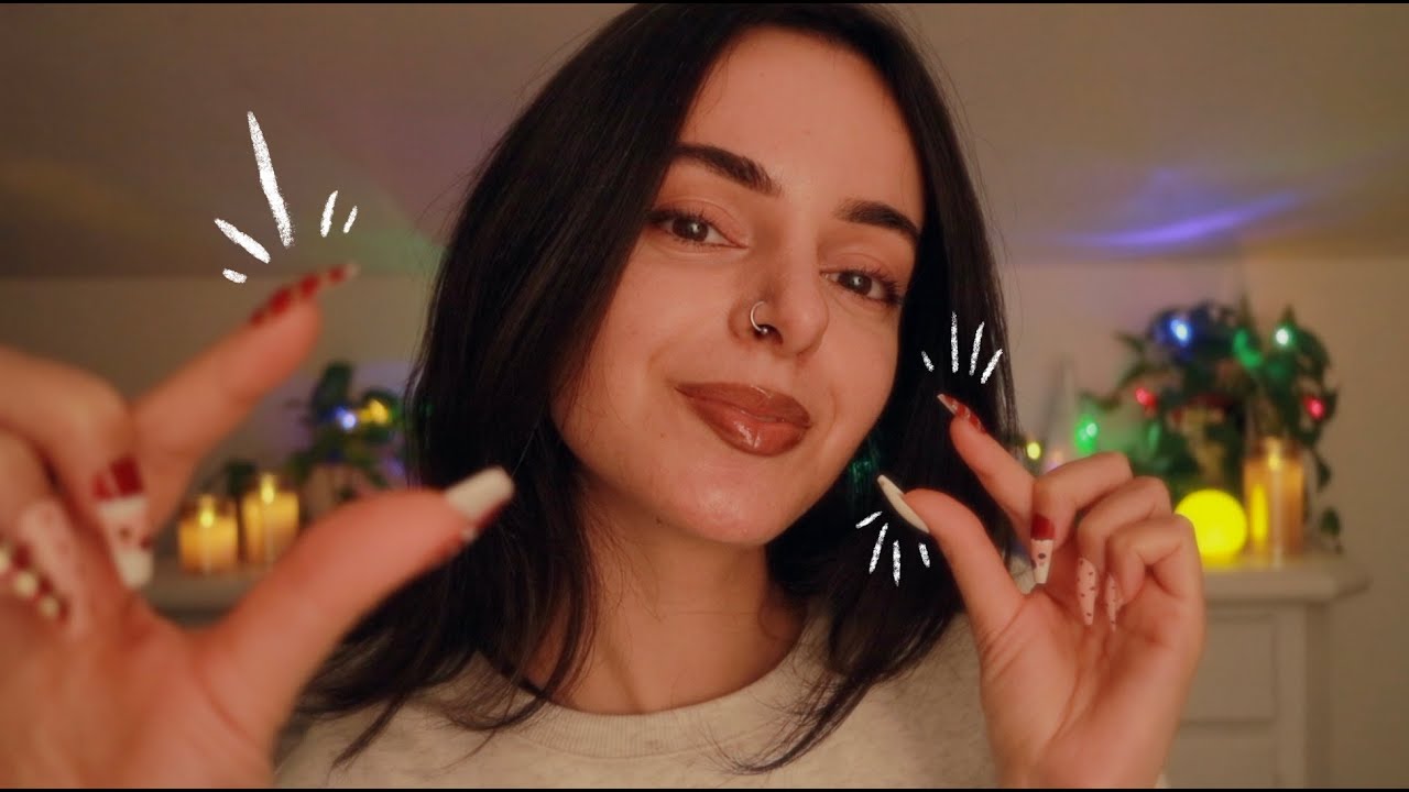 ASMR Squishing & Pinching Your Face, Covering Your Eyes, Face Brushing ...
