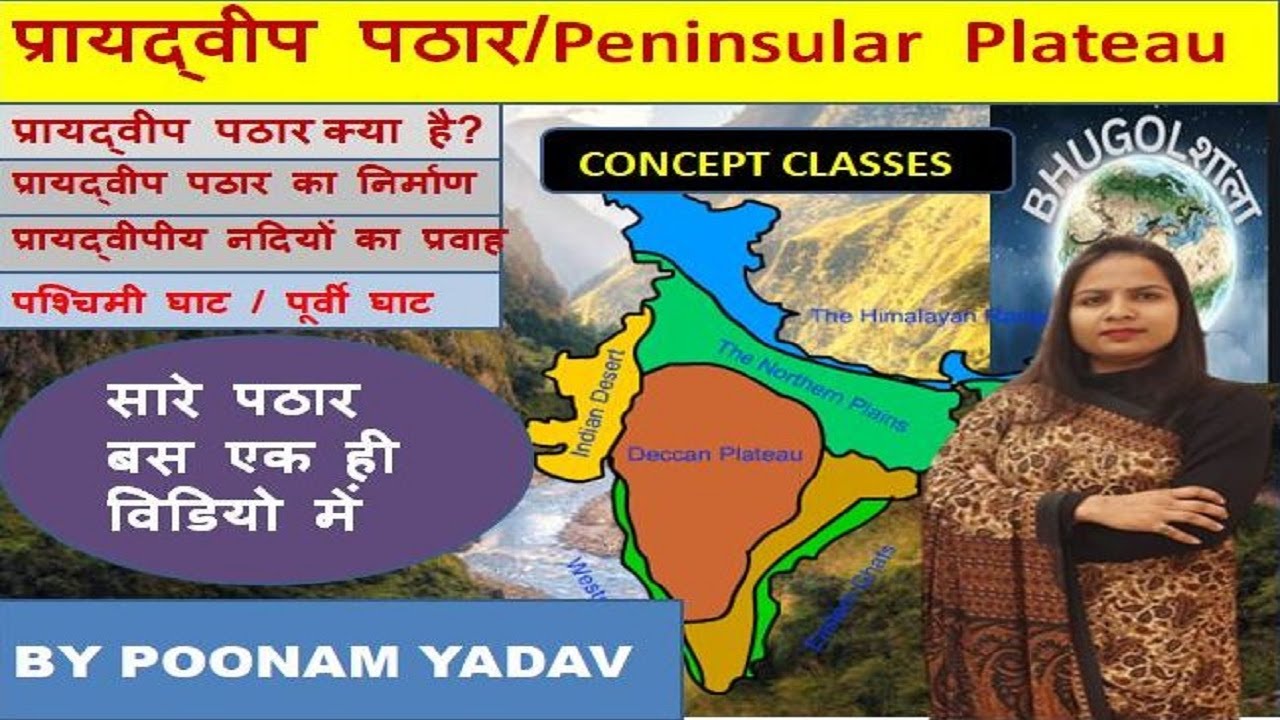 भारत के पठार|Bharat Ke Pathar |Plateau Of India Geography By Poonam Mam ...