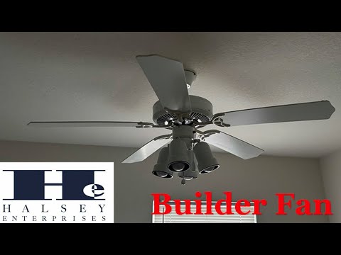 52” Halsey Builder fan ceiling fan (4-4, 2025 Remake) - YouTube