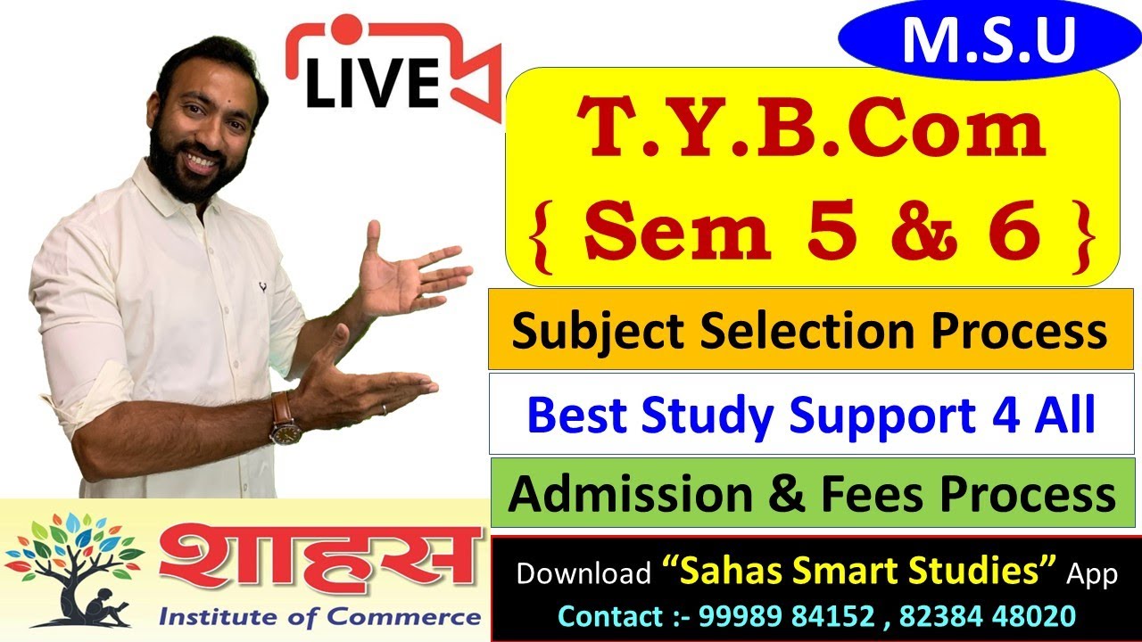 TYBcom - Admission Process 🌟 Subject Selection 🌟 Fees payment 🌟 Study ...