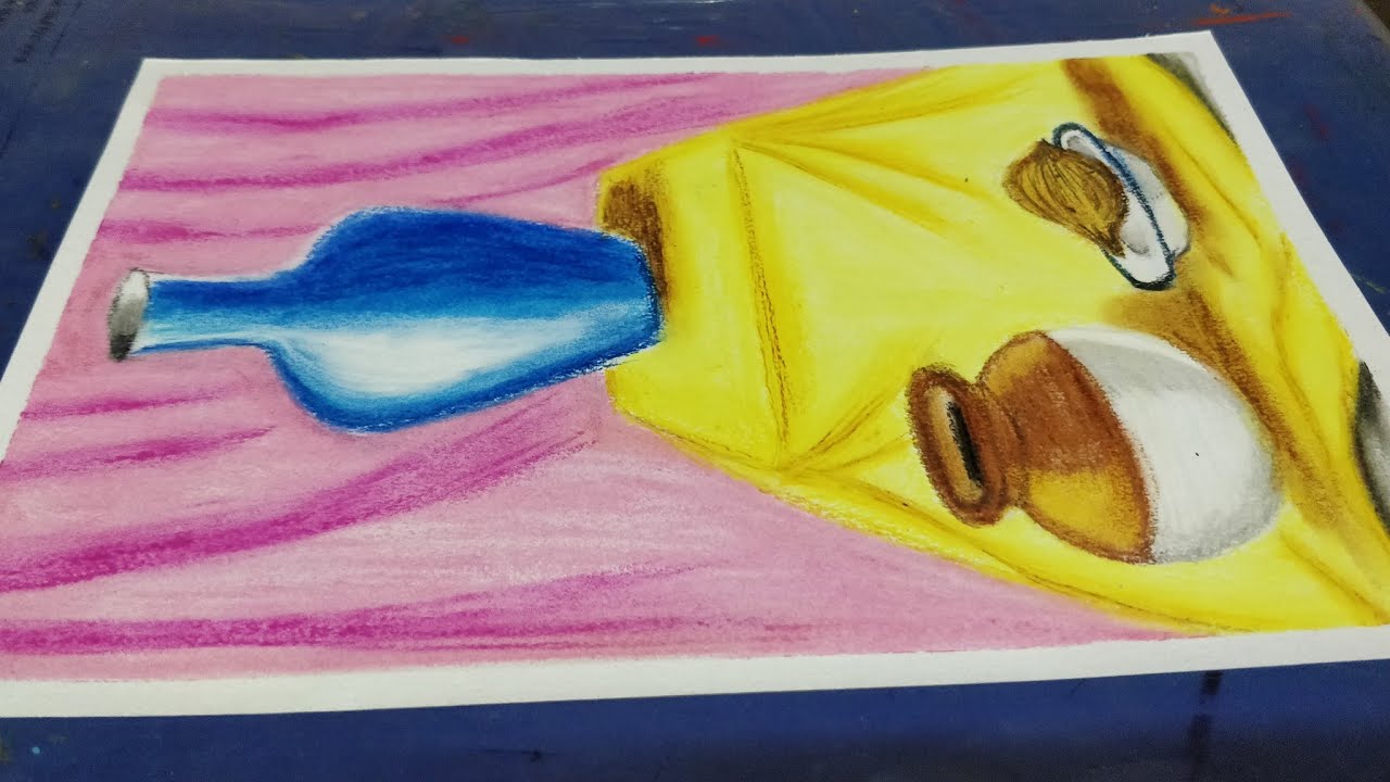 Elementary Still Life Drawing with Oil Pastels |Tutorial for beginners ...