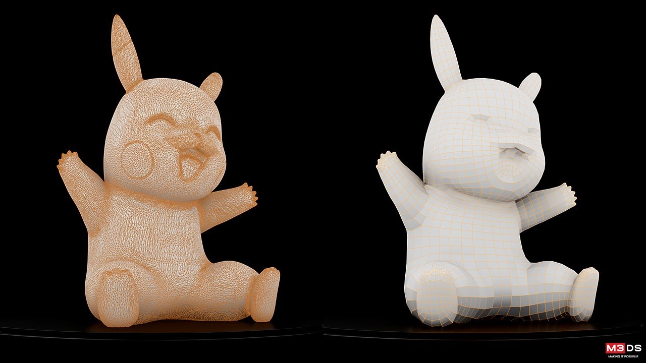 Animating Pikachu Retopology Using Maya - YouTube