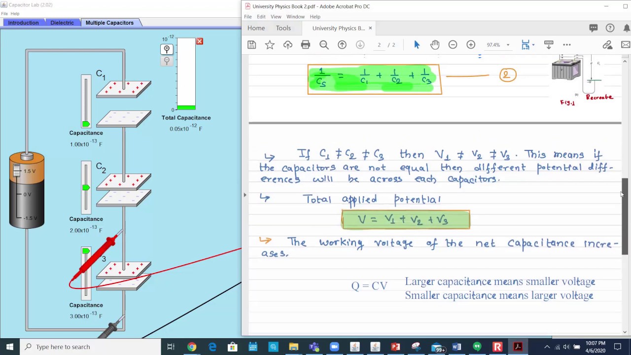 Series Combination of Capacitors # Lecture 8 - YouTube