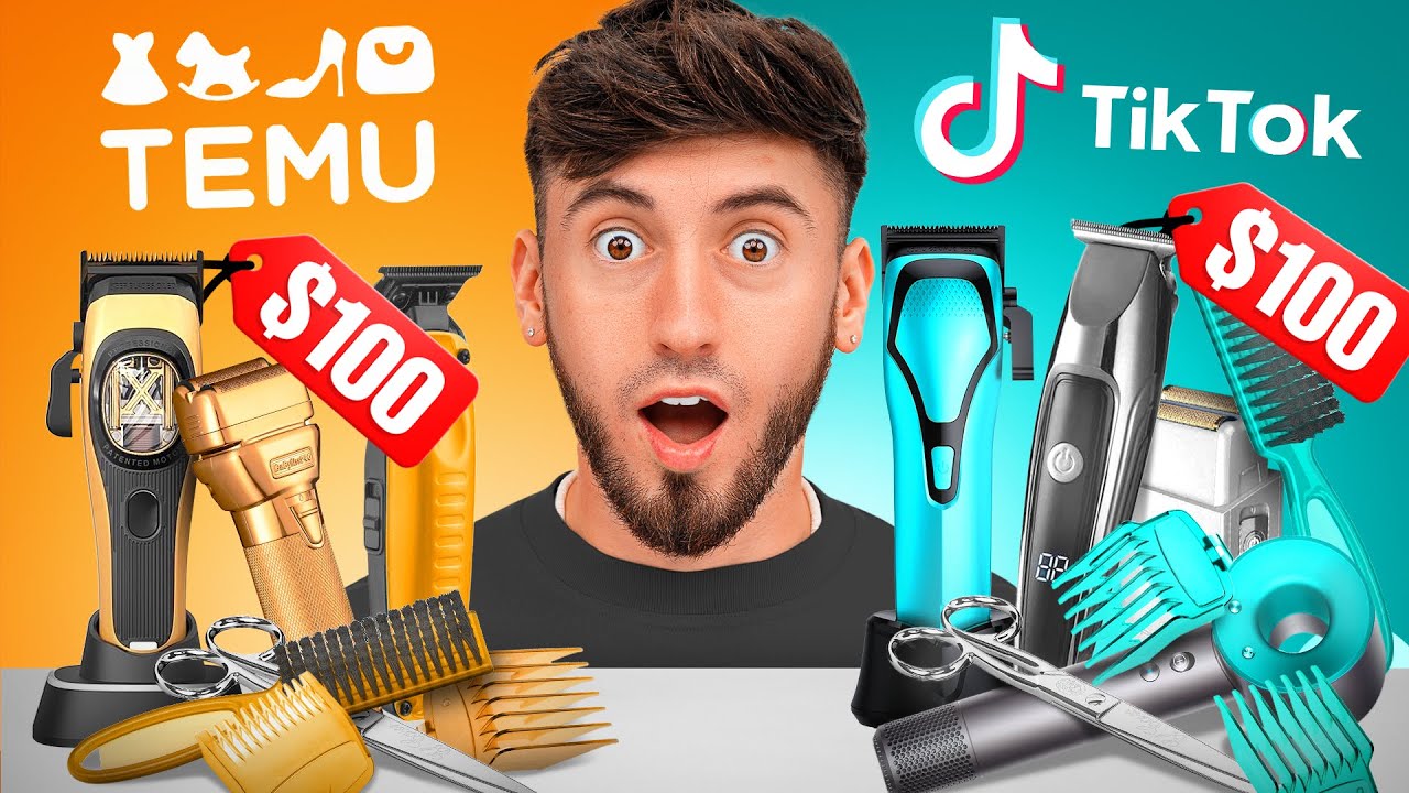 $100 Temu VS $100 TikTok Barber Kit! - YouTube