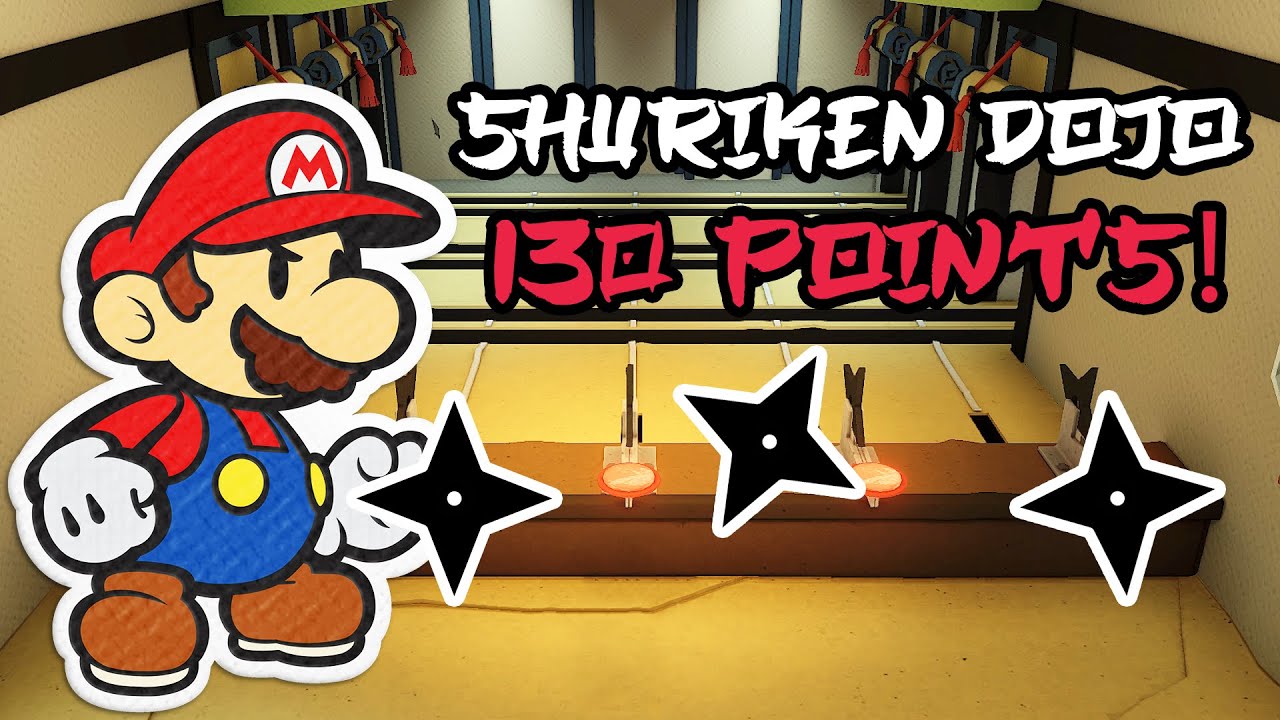 Shuriken Dojo - 130 Points - Paper Mario: The Origami King - YouTube