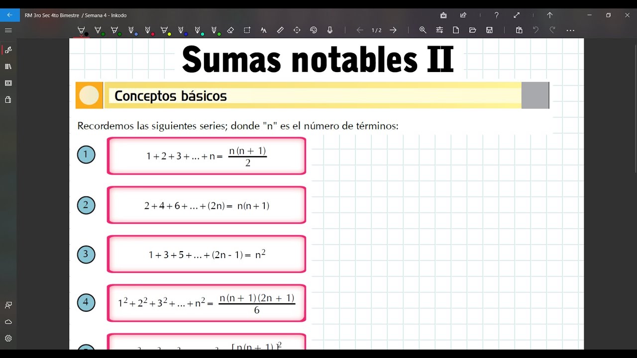 Semana 4: Sumas Notables II | 3ro Secundaria - YouTube