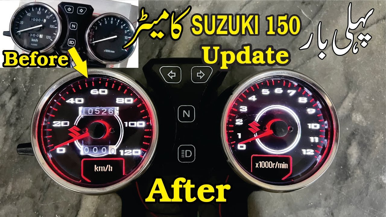 suzuki GS 150 ka meter update , suzuki GS 150 meter new style led light ...