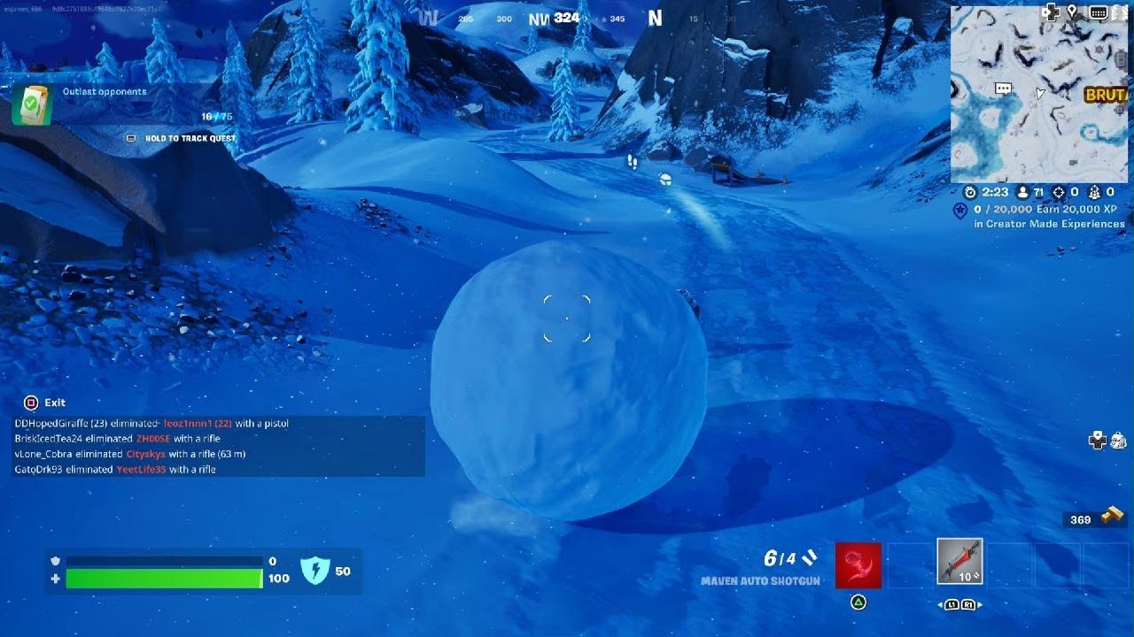 Fortnite Snowball fight - YouTube