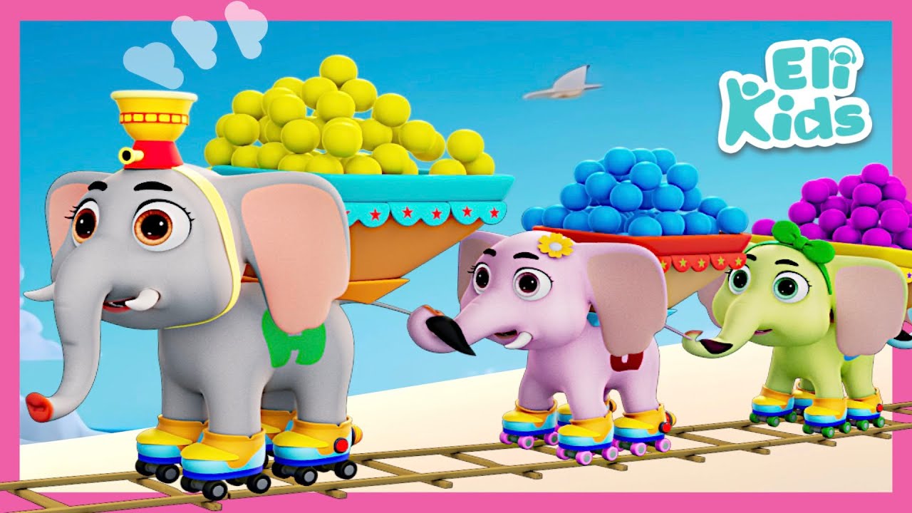 Elephant Train Song #2 | Eli Kids Nursery Rhymes - YouTube