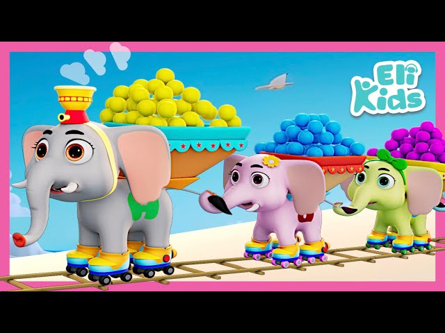 Elephant Train Song #2 | Eli Kids Nursery Rhymes - Videos For Kids