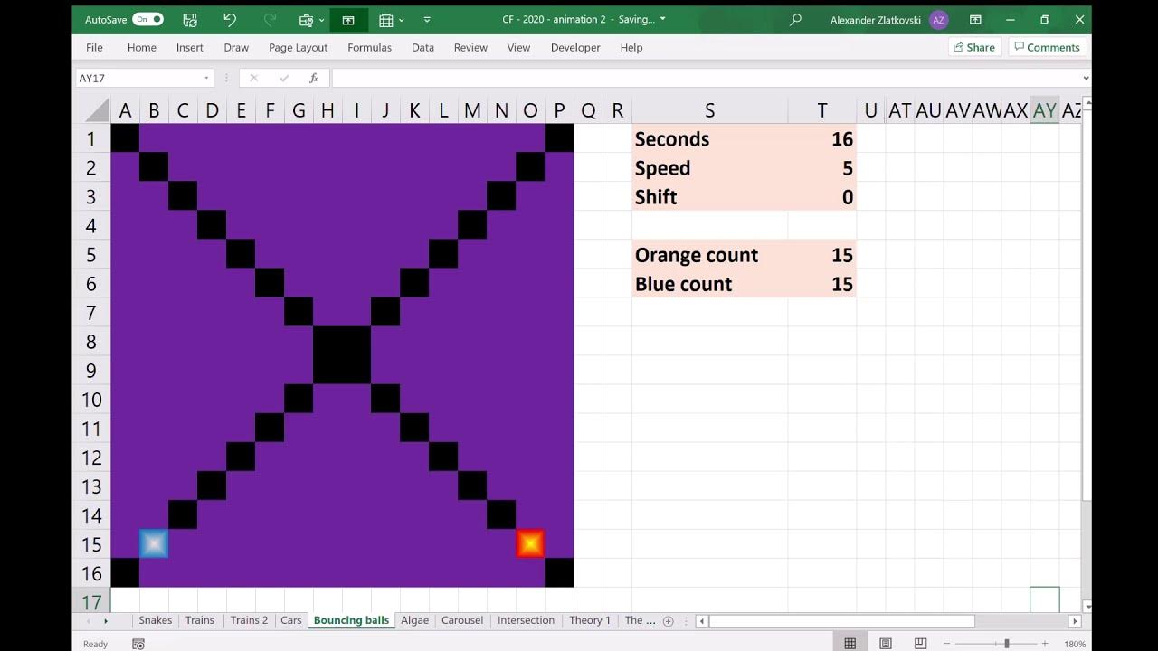 Animation in Excel: Bouncing Balls - YouTube