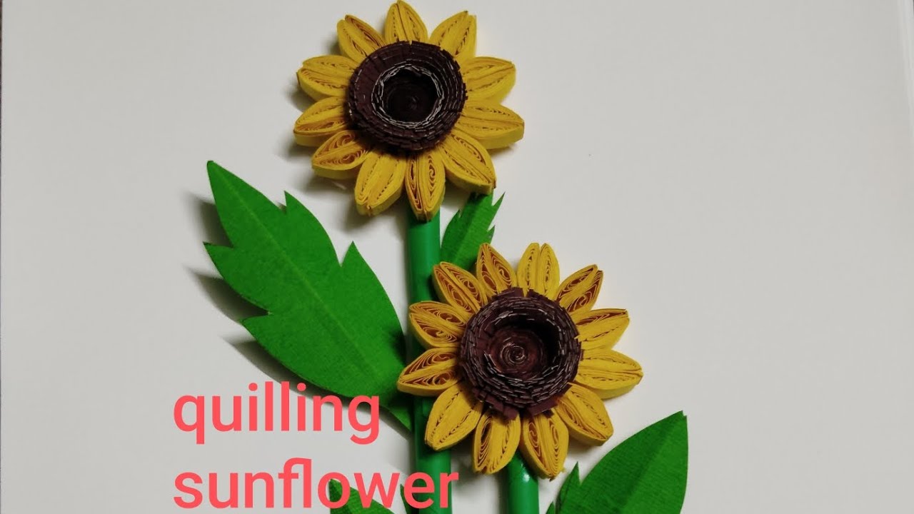 How to make a paper quilling sunflower। paper quilling sunflower ...
