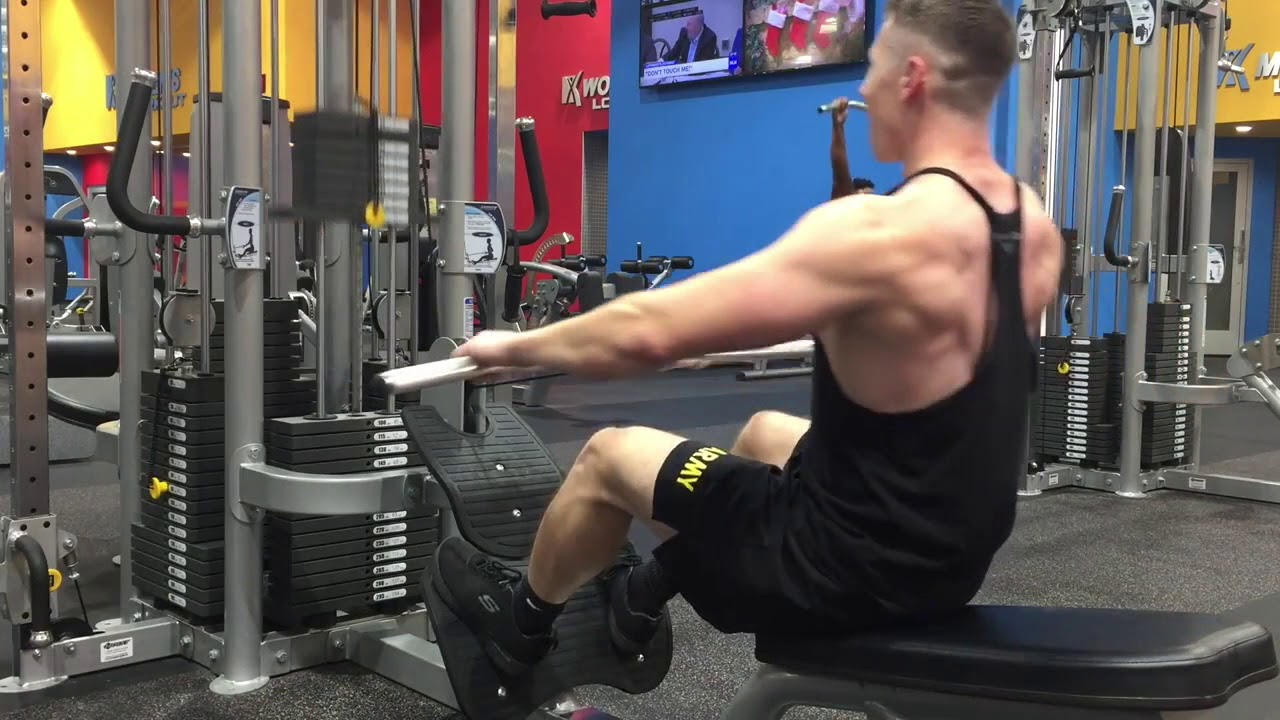 Wide Grip Low Row - YouTube