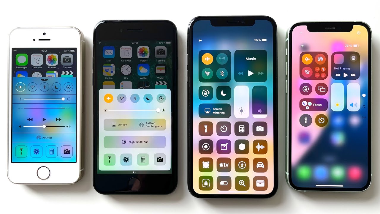 EVERY iOS CONTROL CENTER EVER ( including iOS 18 ) - YouTube
