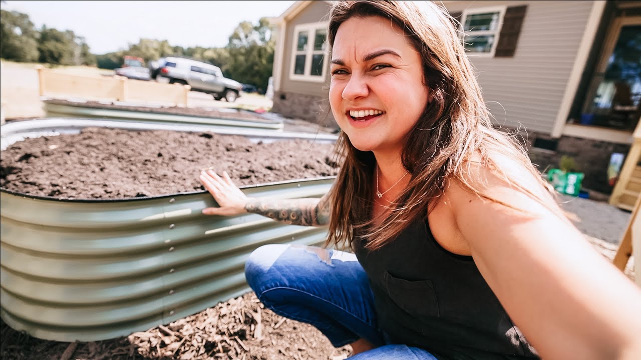 Setting Up the Raised Bed Garden (I love Home Gardening) | VLOG - YouTube