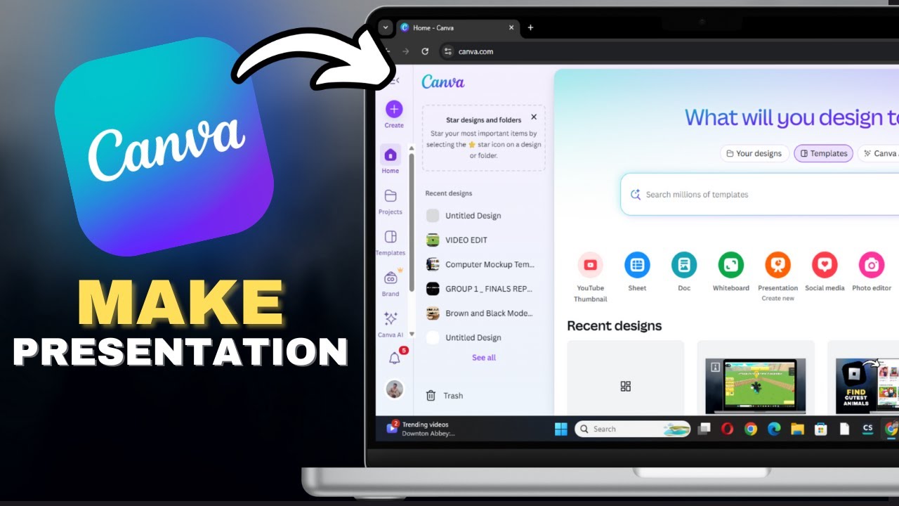 How to Make a Presentation with Canva in SECONDS! - YouTube