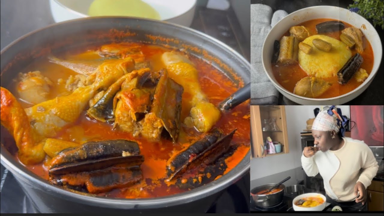 How To Make Chicken Light soup With Fufu// Cooking one of African ...