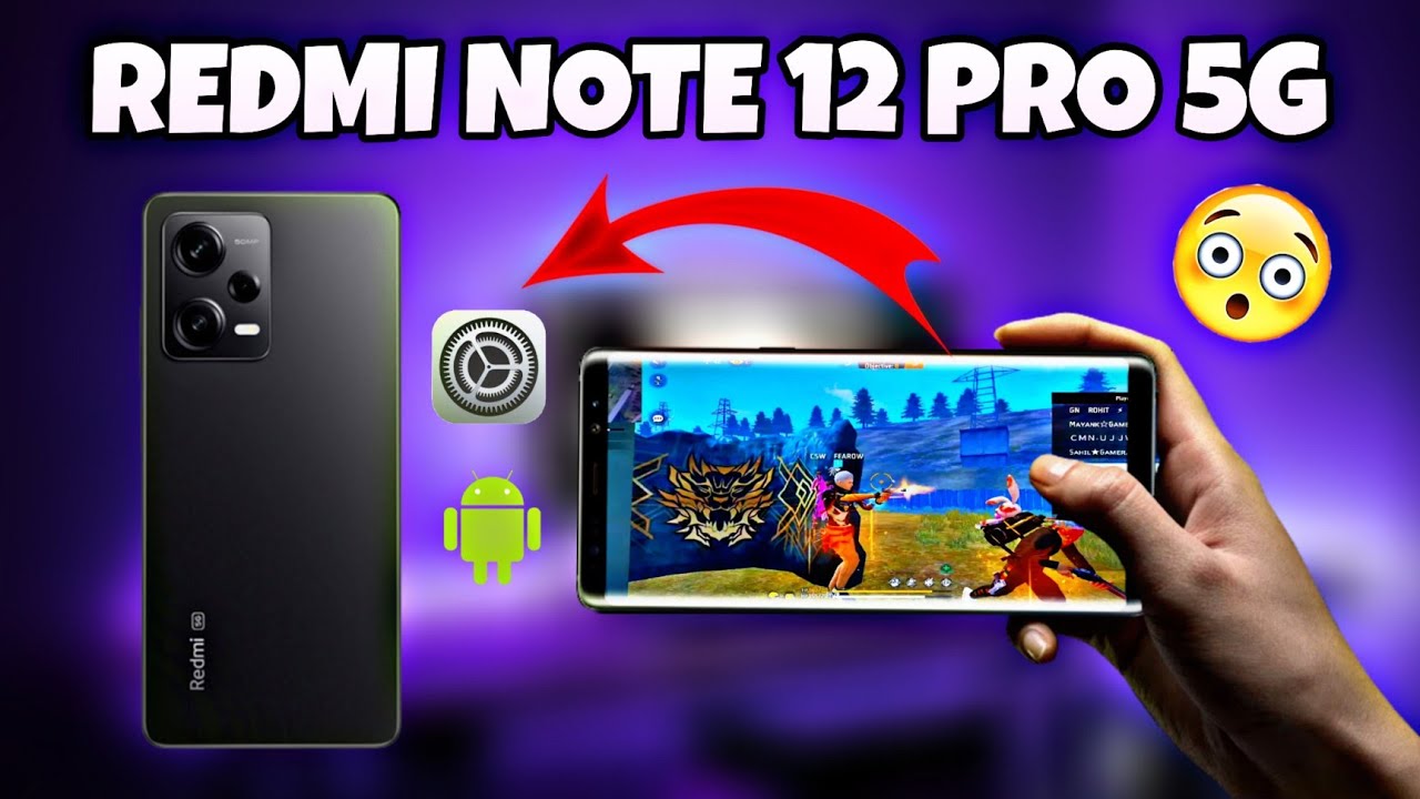 Redmi Note 12 Pro 5G Free Fire Gameplay 📱 || Best Settings ⚙️of Redmi ...
