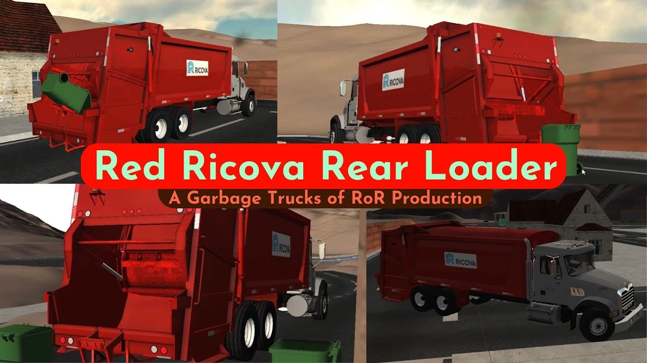 Rigs of Rods - Red Ricova Rear Loader on North St Helens Recycling ...