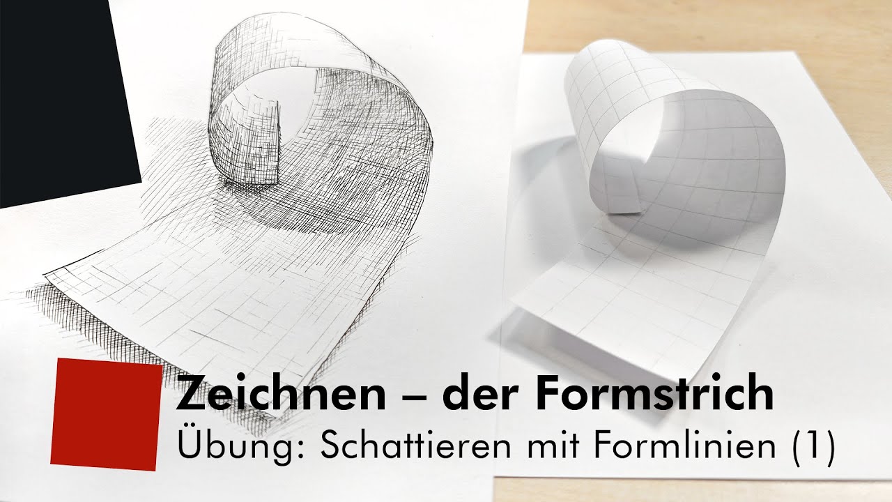 Zeichnen – der Formstrich. Übung: Schattieren mit Formlinien (1) - YouTube