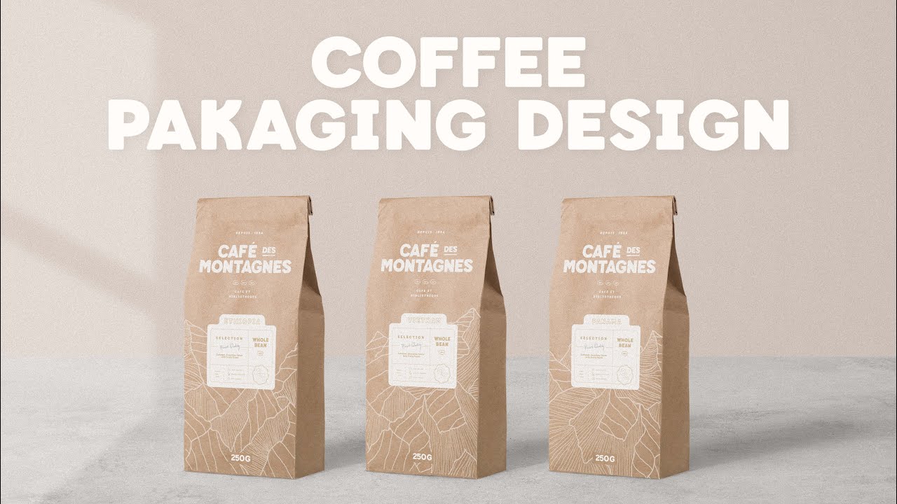 Designing Coffee Packaging Using Botanique Font - YouTube