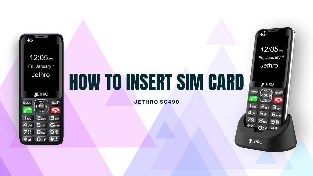 How to insert SIM Card for Jethro Unlocked 4G Bar Phone SC490 - YouTube