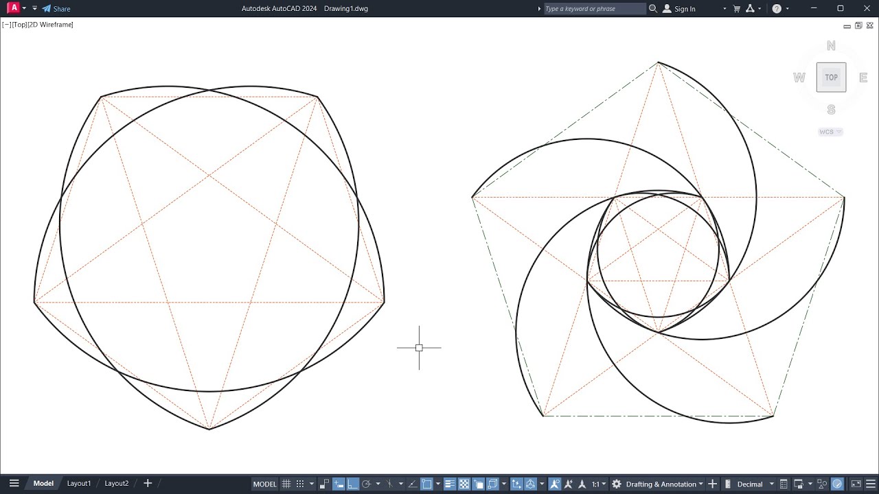 2D Practice Drawing in AutoCAD_2 | AutoCAD 2D Drawing for the Practice ...