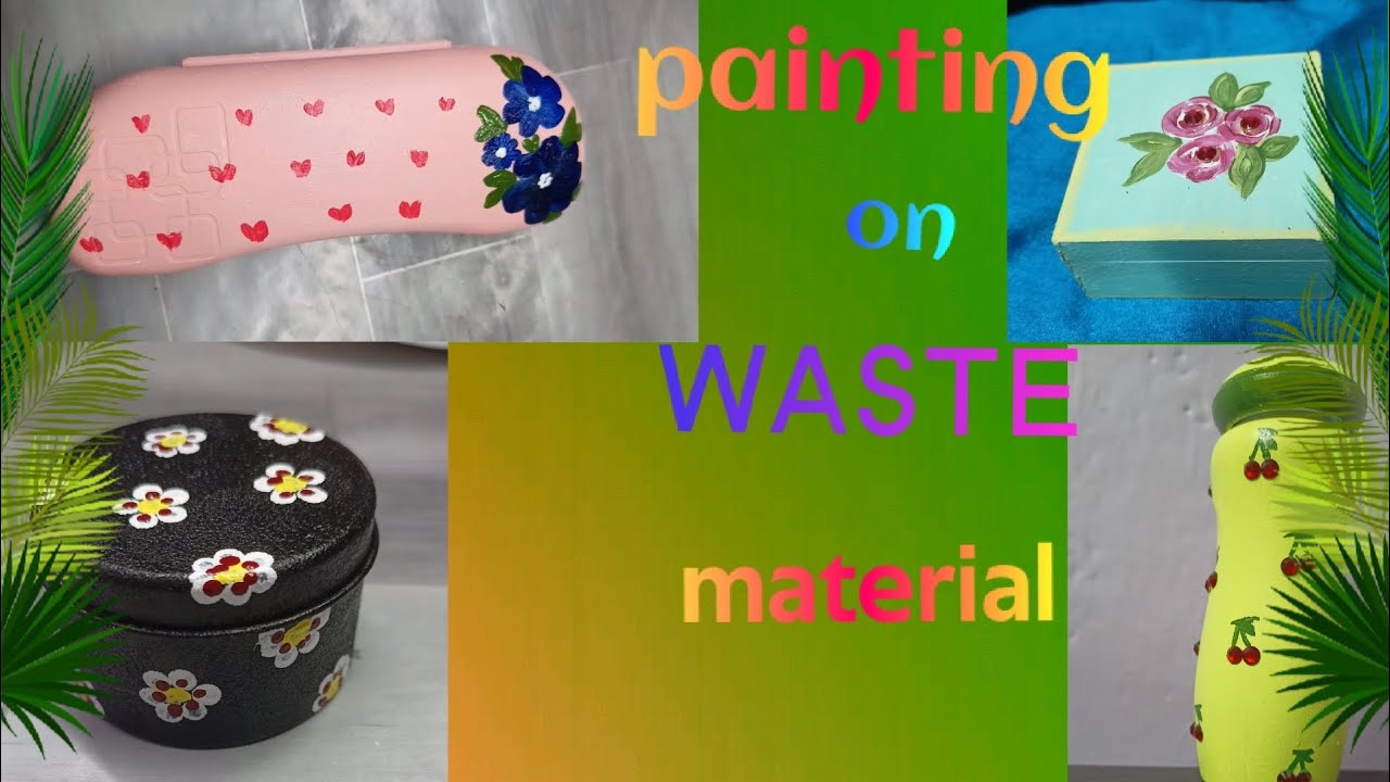 painting on waste material 🥰 ️😘 Best out of waste #diy #craft #painting ...