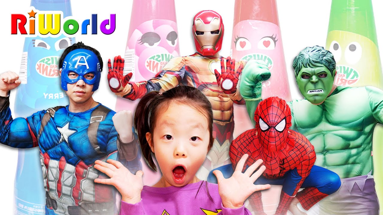 Superhero dance story for children 아빠가 마법의 쥬스먹고 슈퍼히어로가 되었어요. - YouTube