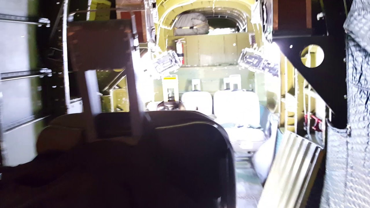 Looking inside a WW2 era B25 bomber plane - YouTube