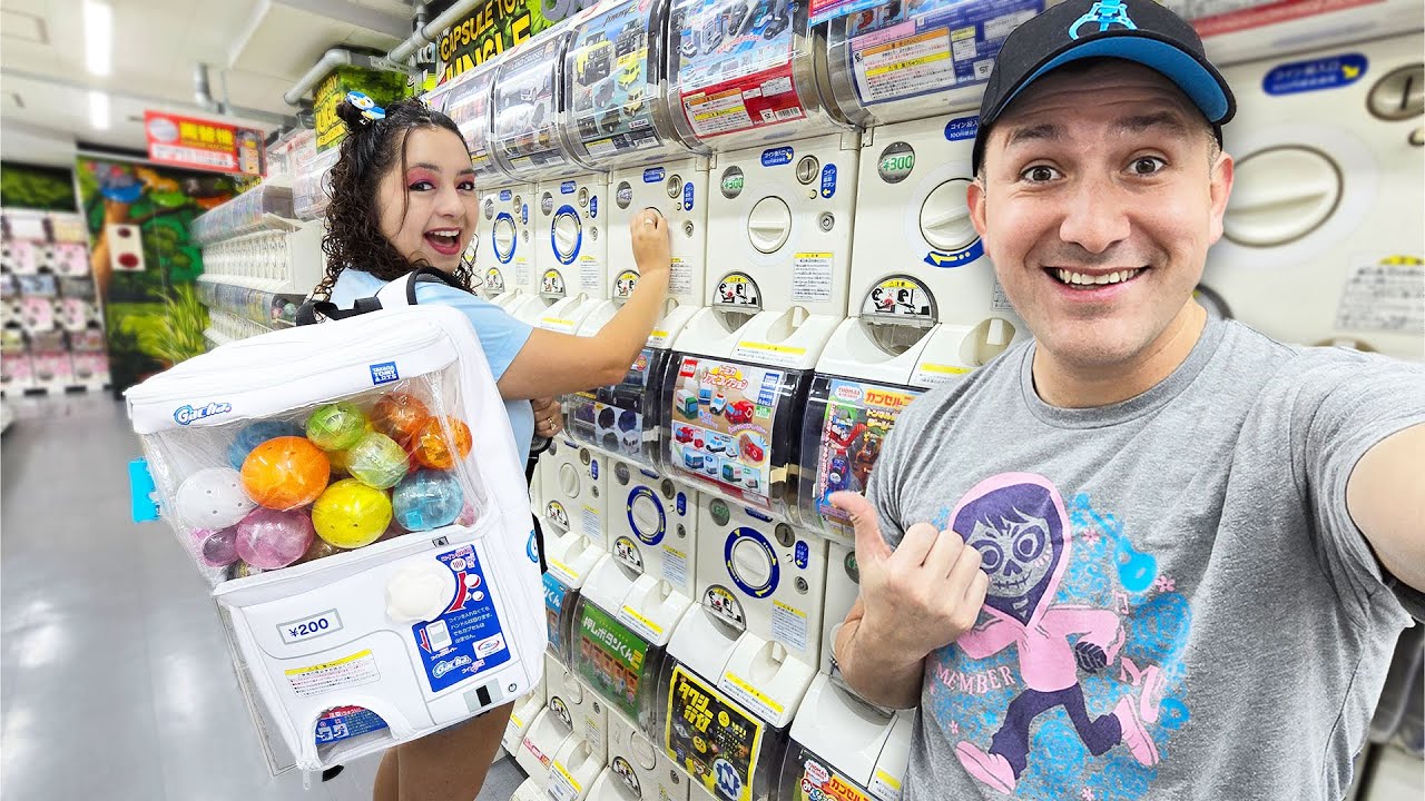 LOOK What we Bought! We Filled up this ENTIRE Gachapon Bag! - YouTube