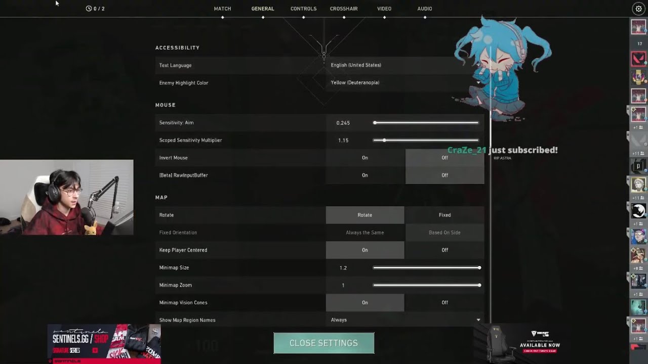 TenZ Shows His Valorant Sens and Settings - YouTube