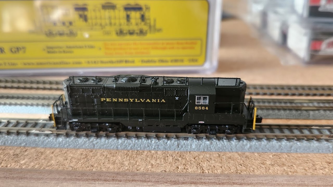 AZL 6204-2 PRR GP7 Locomotive Test Run at z.scale.hobo 06.26.2024 - YouTube