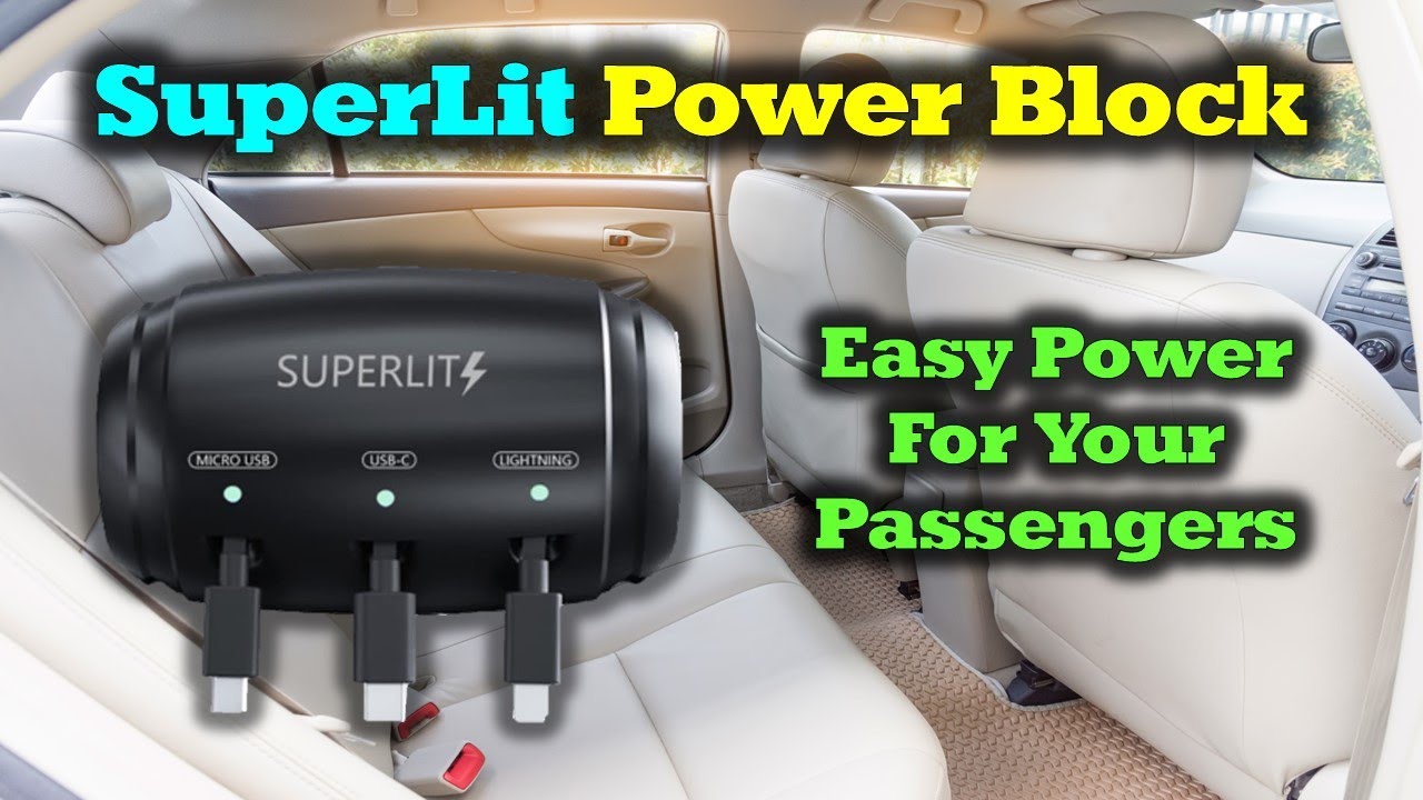 Superlit 3-in-1 Car Charge Adapter - Power For Your Passengers - YouTube