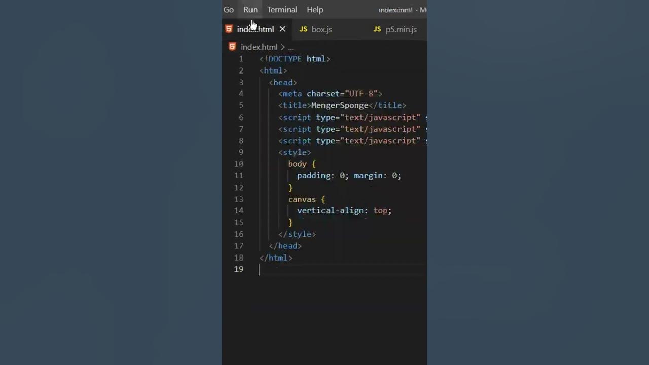 Menger Sponge Coding | WebProgramming | P5JS | ThinhPham #shorts - YouTube
