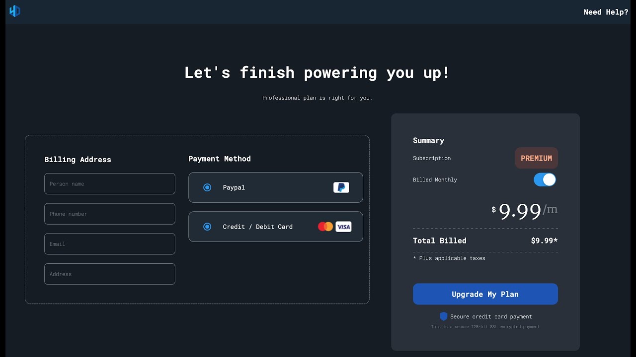 Payment Page UI | Android IOS - YouTube