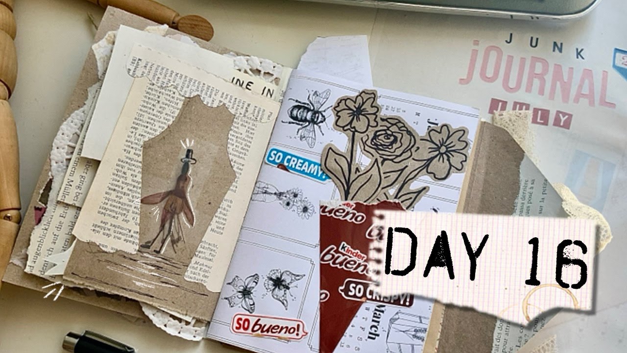 Junk Journal July Day 16 • Journal Challenge 2024 • Petal # ...