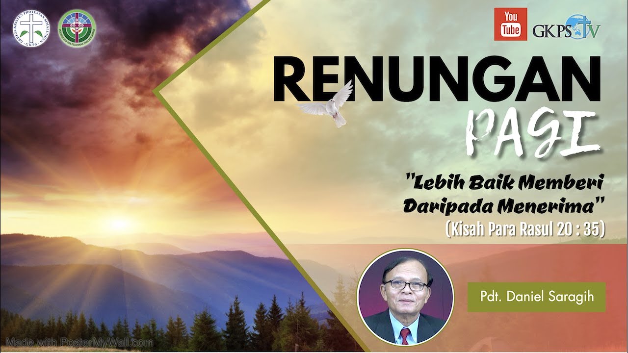 Renungan Pagi Pdt. Daniel Saragih - YouTube