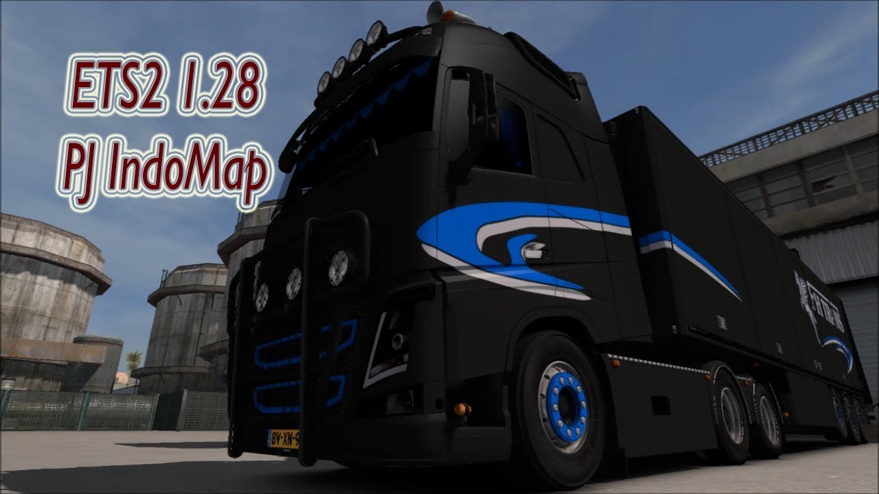 ETS2 1.28 | PJ Indo Map v2.2 | Volvo FH Trans + Trailer - YouTube