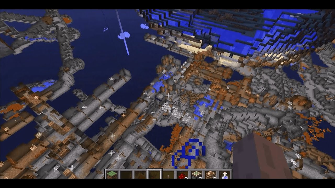 Minecraft - How to see through the ground! (only works in versions 1.7. ...