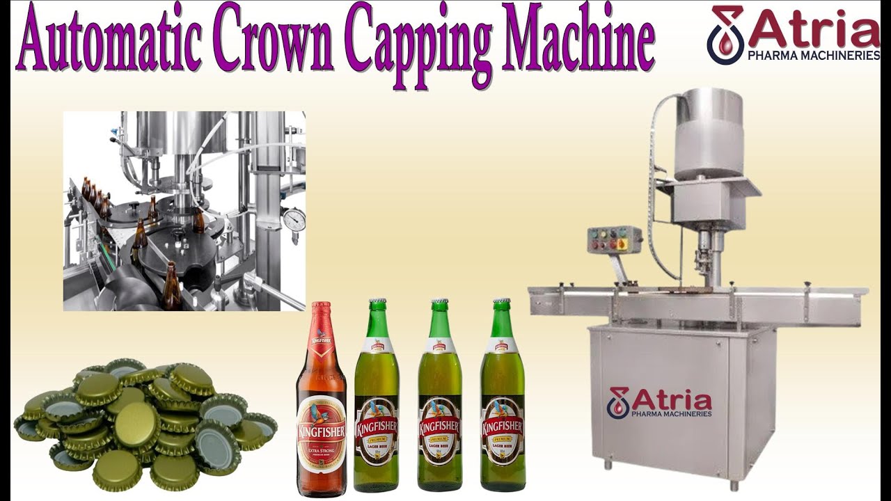 Automatic Crown Capping Machine - Atria Pharma Machineries LLP - YouTube