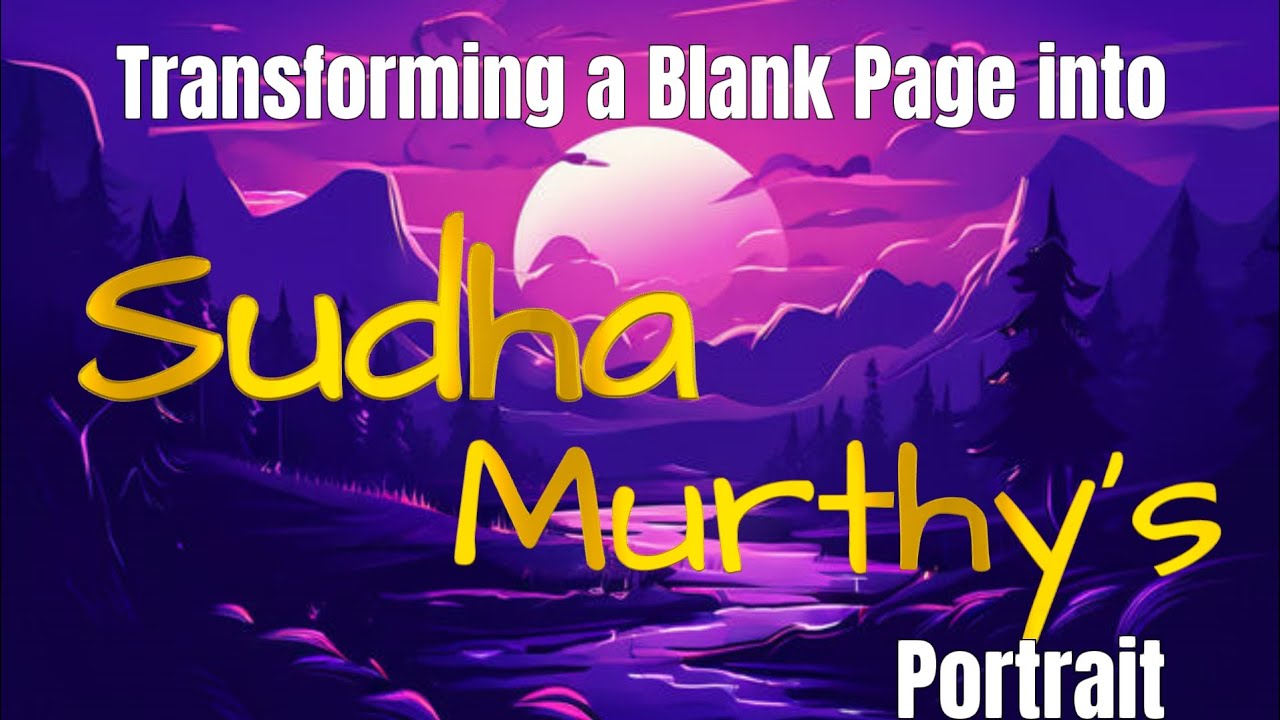 Sudha Murthy Drawing Tutorial | Motivational Art by KalaBite | Colorful ...