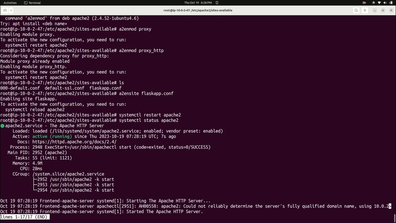 Configuring Apache as a Reverse Proxy on the Instance in the Public Subnet. - YouTube