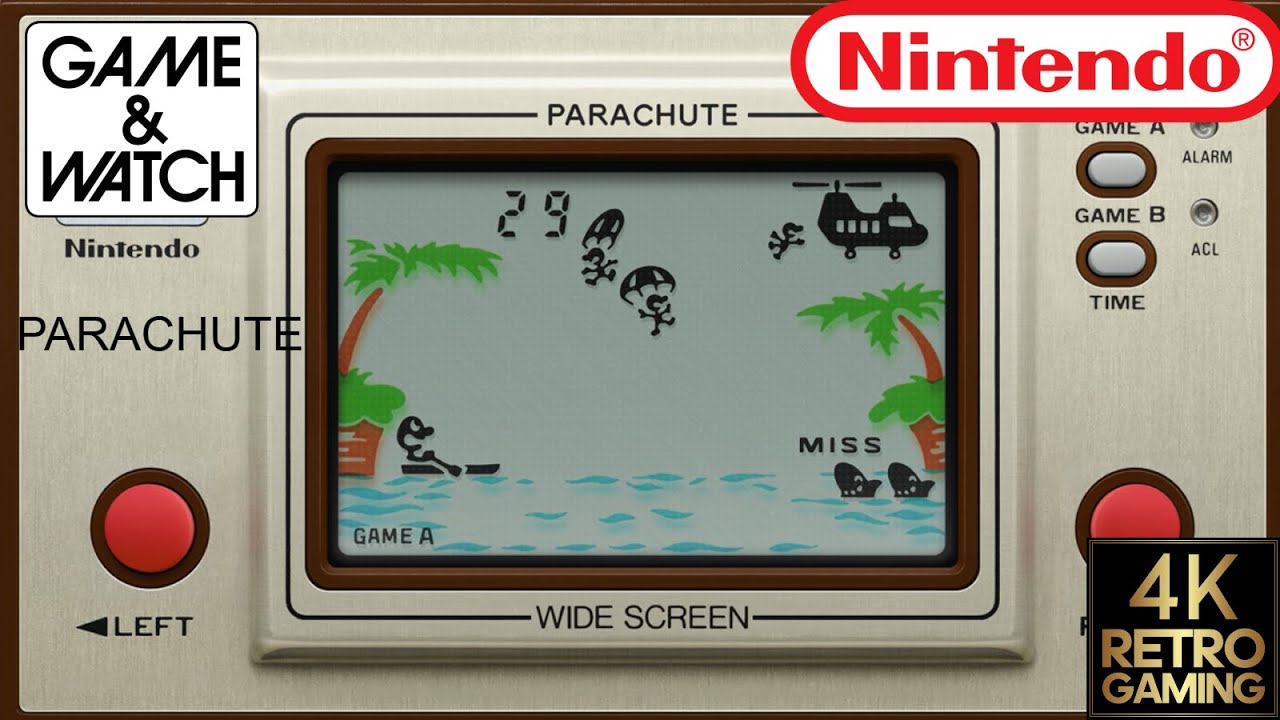 Parachute Nintendo Game & Watch 4k Gameplay - YouTube