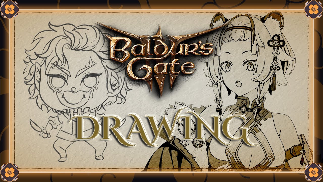 【BG3 WEEK】DRAWING where Hu draws BG3 Chracters!【globie 1st Gen】 - YouTube