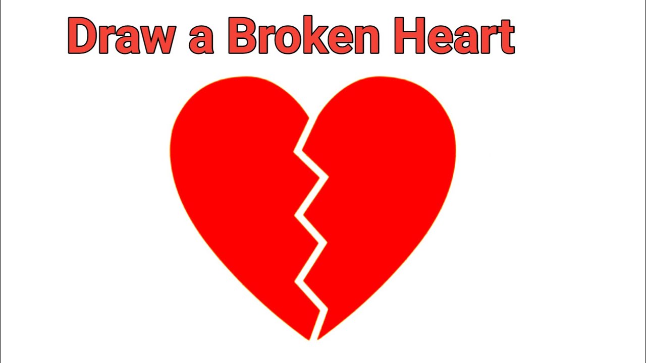 How to draw Broken Heart step by step|valentine's day drawing #Eesapix ...
