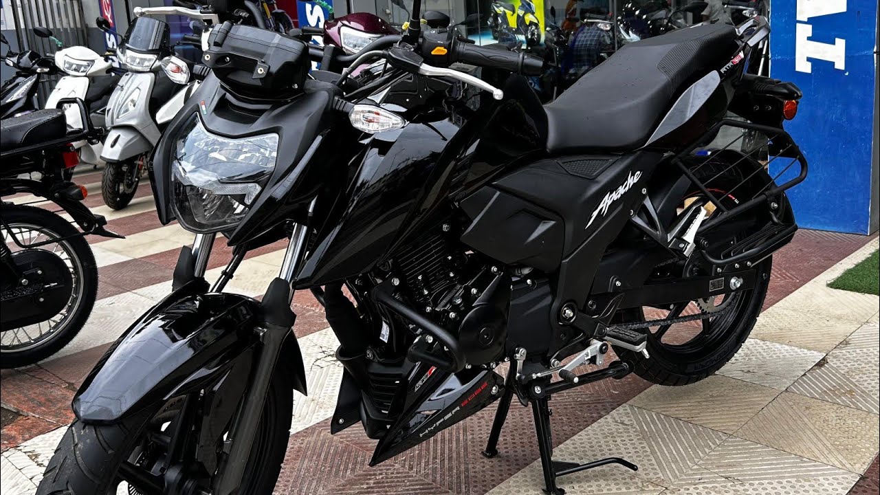 New Launch TVS Apache RTR 160cc 4V Dark Black Edition 2024 - Review, On ...