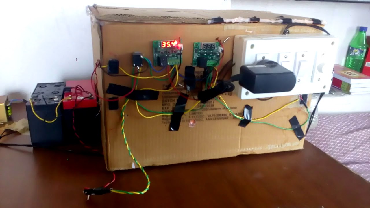 Homemade incubator with 12 volt battery inverter - YouTube
