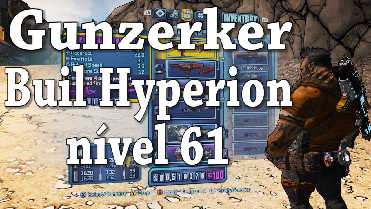 Gunzerker Hyperion Build lvl 61 - YouTube