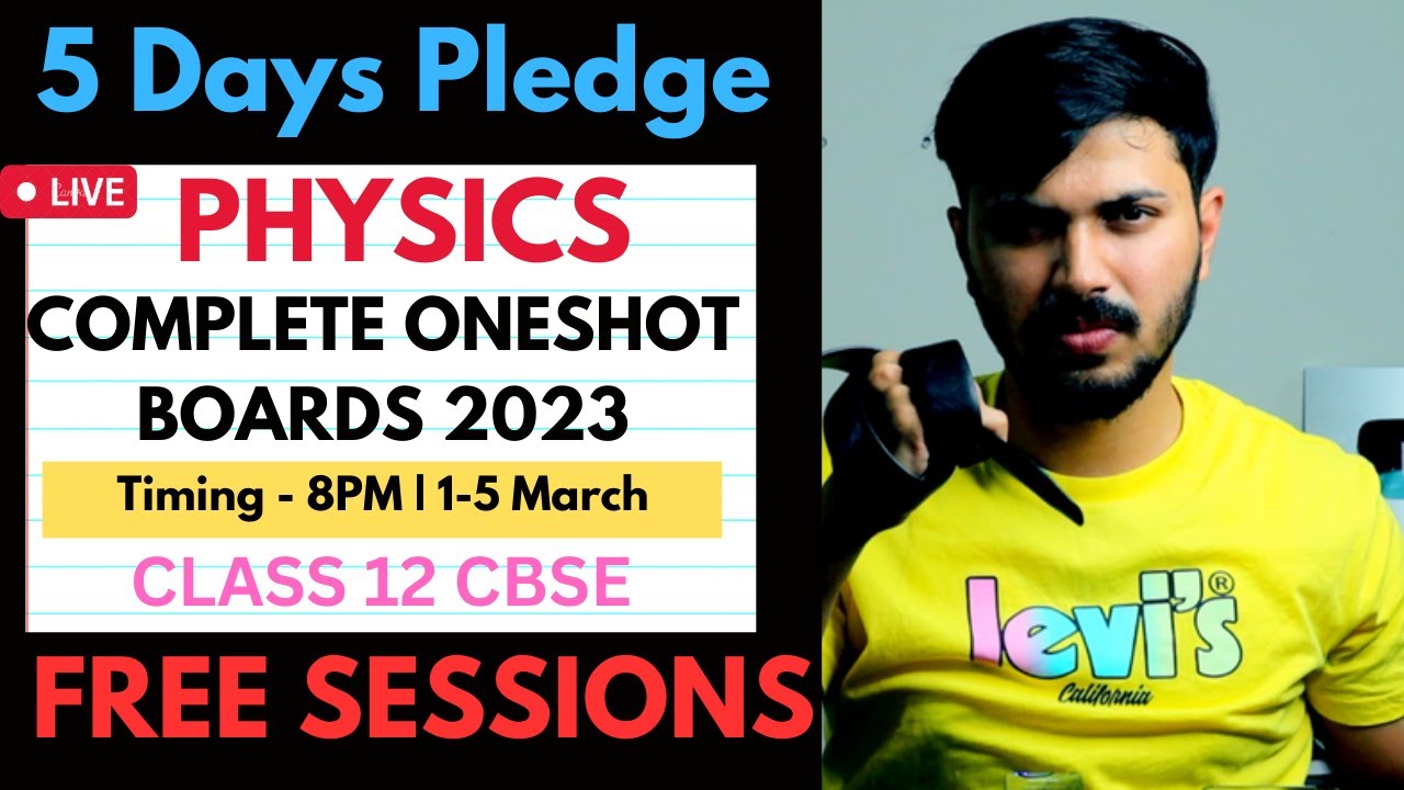 5 Days Pledge for Physics | Score 95+ in Physics 😱 Class 12 Boards 2022 ...